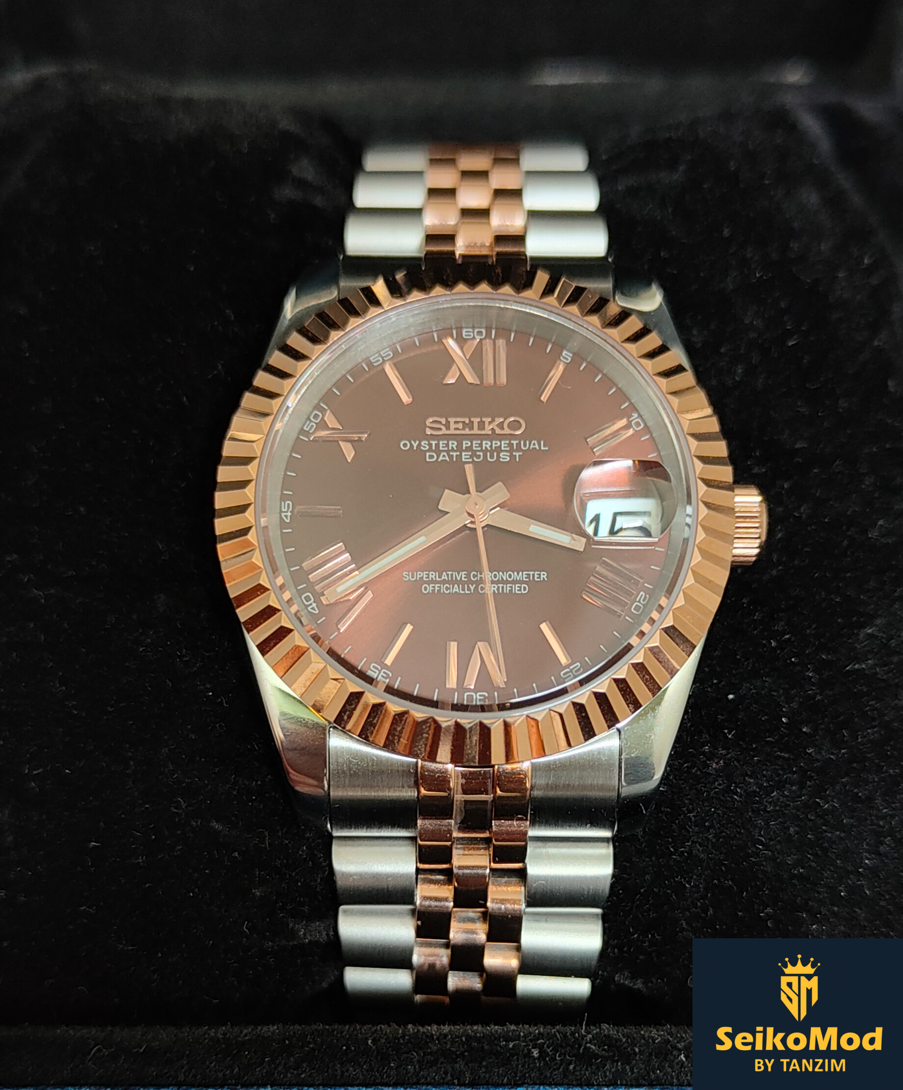 Seiko Datejust Copper Roman – Seiko Mod by Tanzim